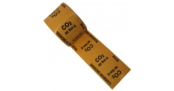CO2 CARBON DIOXIDE 60 Bar,g R744 - Colour Printed Pipe Identification ...