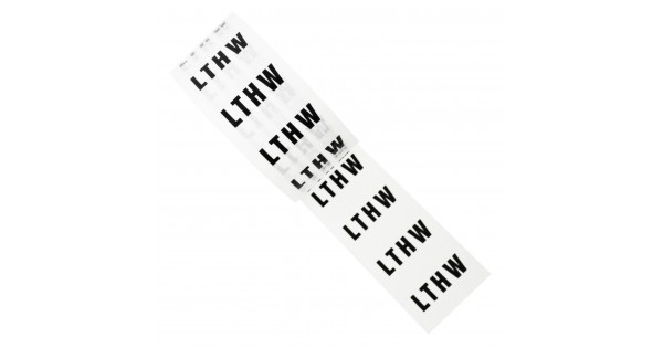 LTHW (L T H W) - White Printed Pipe Identification (ID) Tape- Campbell ...