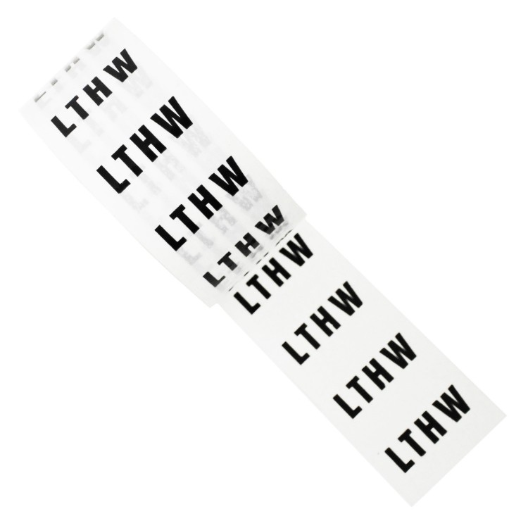 LTHW (L T H W) - White Printed Pipe Identification (ID) Tape- Campbell ...