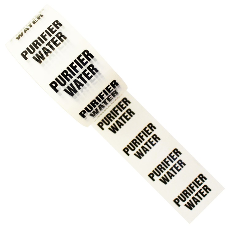 PURIFIER WATER - White Printed Pipe Identification (ID) Tape- Campbell ...
