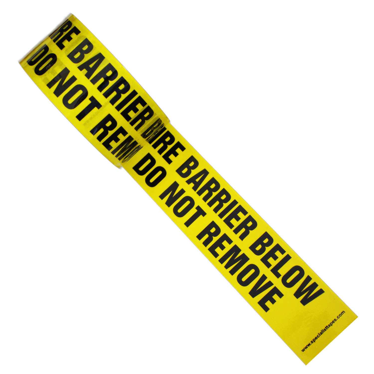 FIRE BARRIER BELOW DO NOT REMOVE - Colour Printed Pipe Identification ...