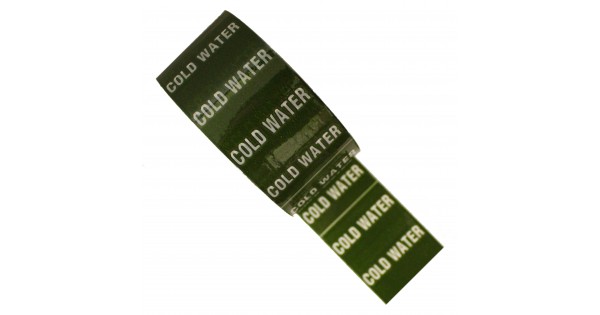 COLD WATER - Colour Printed Pipe Identification (ID) Tape- Campbell ...