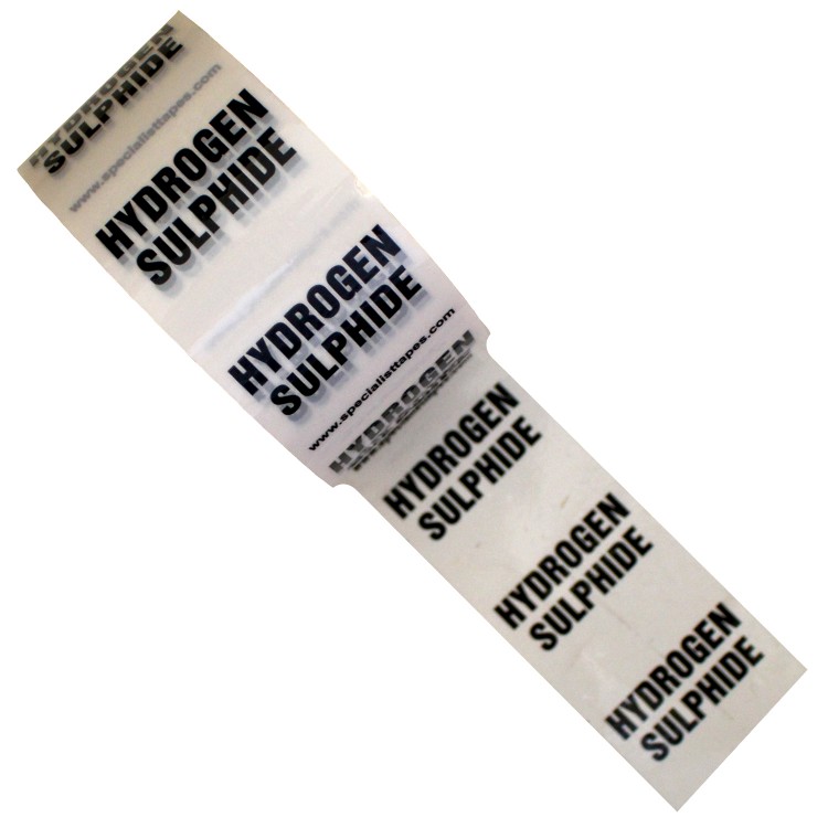 HYDROGEN SULPHIDE - White Printed Pipe Identification (ID) Tape ...