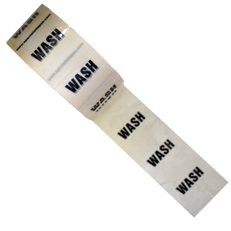 WASH - White Printed Pipe Identification (ID) Tape - Campbell ...