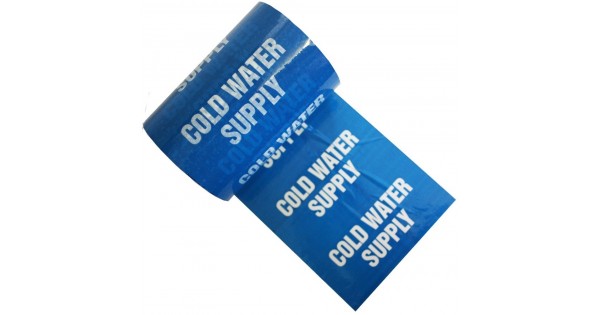 COLD WATER SUPPLY - Colour Printed Pipe Identification (ID) Tape ...