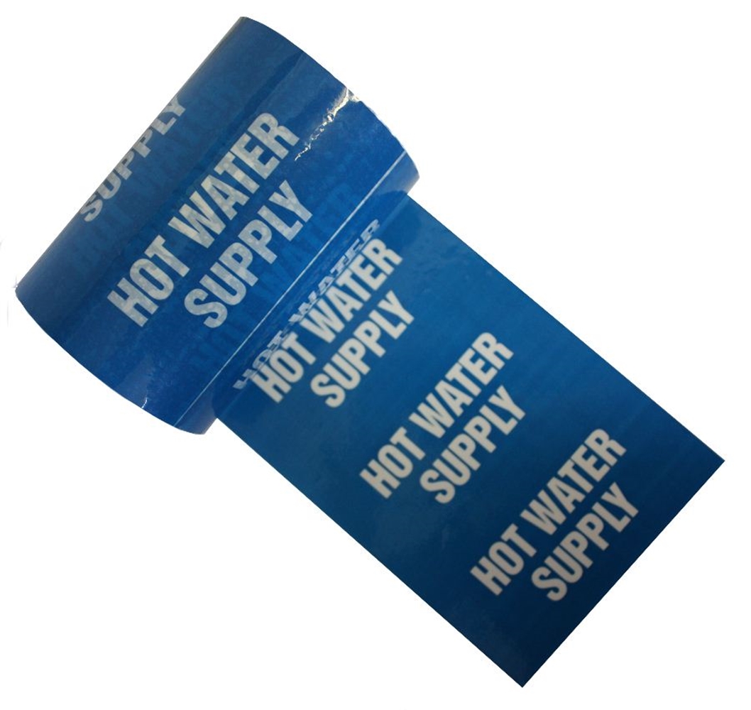 HOT WATER SUPPLY - Colour Printed Pipe Identification (ID) Tape ...