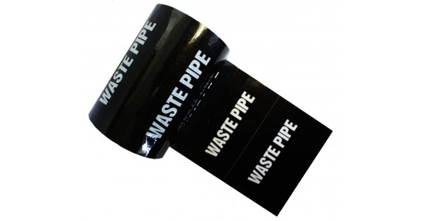 WASTE PIPE - Colour Printed Pipe Identification (ID) Tape- Campbell ...