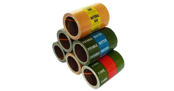 144mm Banded Indoor Pipe ID Tape- Campbell International Specialist Tapes.