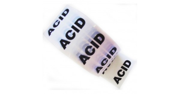 ACID - White Printed Pipe Identification (ID) Tape- Campbell ...
