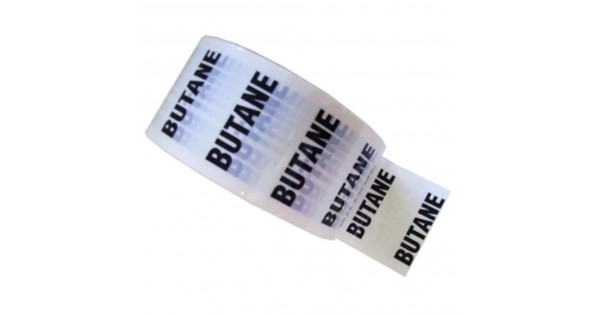 BUTANE - White Printed Pipe Identification (ID) Tape- Campbell ...