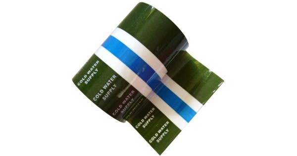 COLD WATER SUPPLY - BS 1710:1984 Banded Pipe ID Tape- Campbell ...