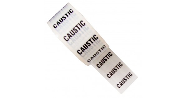 CAUSTIC - White Printed Pipe Identification (ID) Tape- Campbell ...