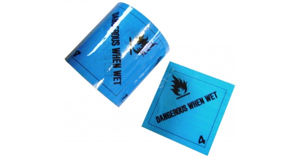4 Dangerous When Wet - Premium Hazard Labels