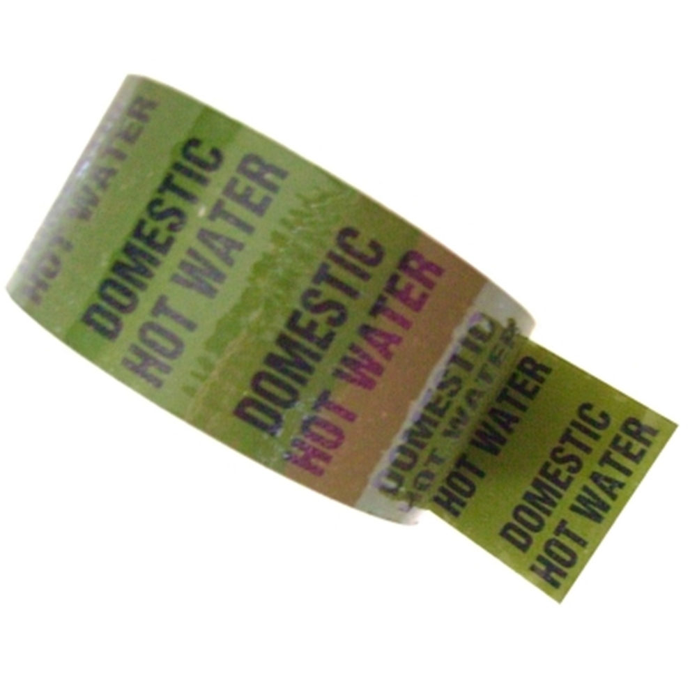 DOMESTIC HOT WATER - Colour Printed Pipe Identification (ID) Tape ...
