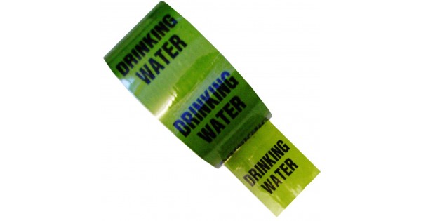 DRINKING WATER (48mm Black Text) - Colour Printed Pipe Identification ...
