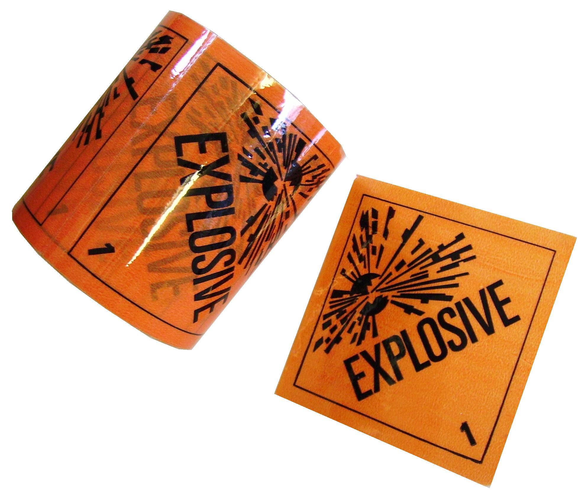 1 Explosive - Premium Hazard Labels