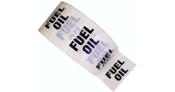 FUEL OIL - White Printed Pipe Identification (ID) Tape- Campbell ...