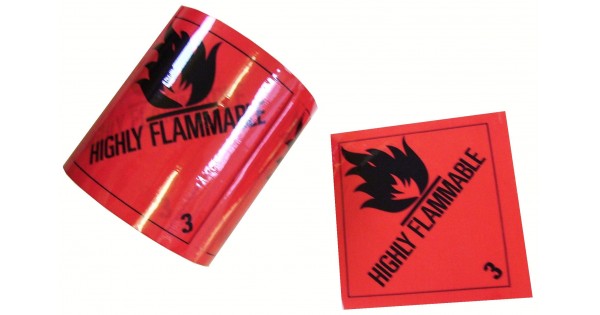 3 Highly Flammable - Premium Hazard Labels