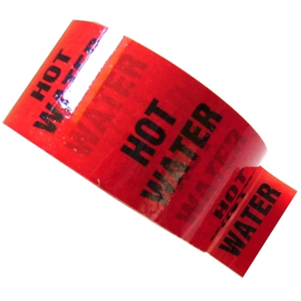 HOT WATER - Colour Printed Pipe Identification (ID) Tape- Campbell ...