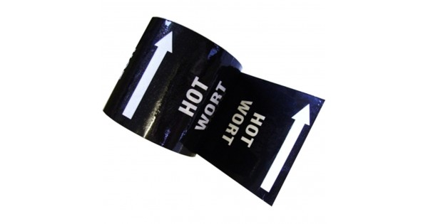 HOT WORT With Arrows - Colour Printed Pipe Identification (ID) Tape ...