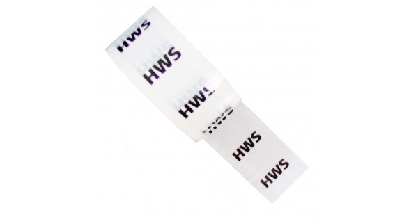 HWS - White Printed Pipe Identification (ID) Tape- Campbell ...