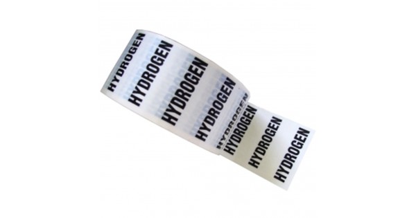 HYDROGEN - White Printed Pipe ID Identification Tape- Campbell ...