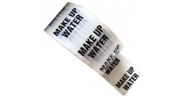 MAKE UP WATER - White Printed Pipe Identification (ID) Tape- Campbell ...