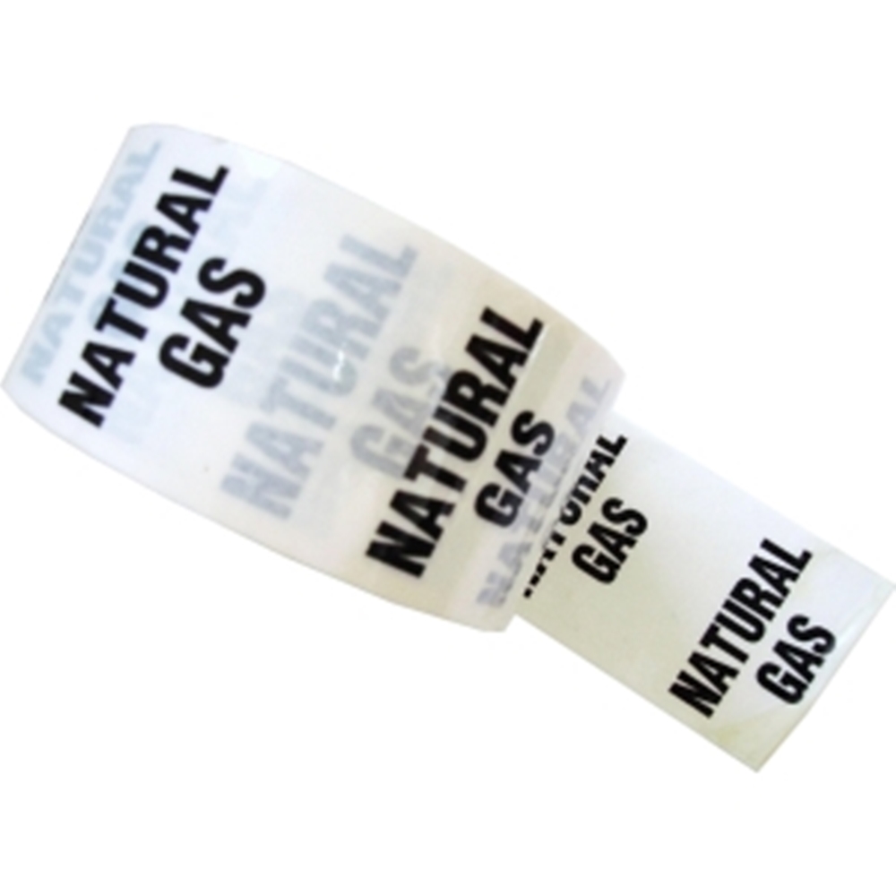 NATURAL GAS - White Printed Pipe Identification (ID) Tape- Campbell ...