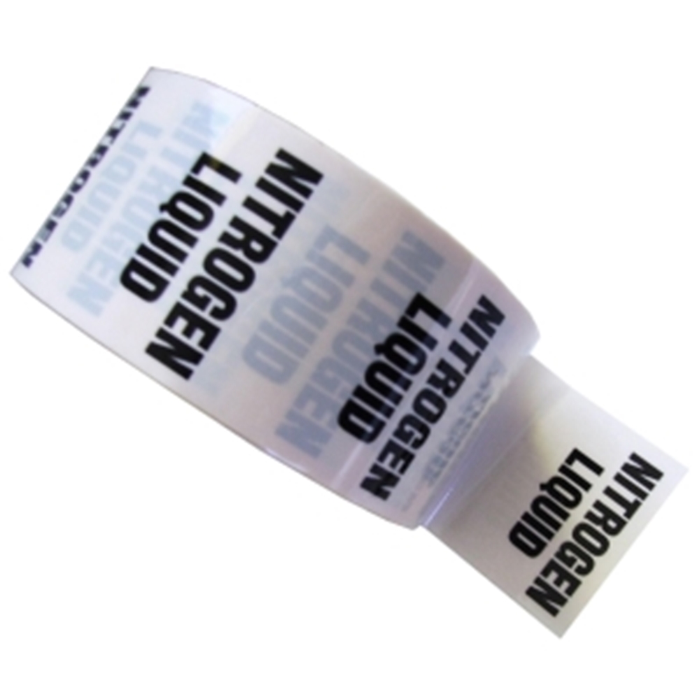 NITROGEN LIQUID - White Printed Pipe Identification (ID) Tape- Campbell ...