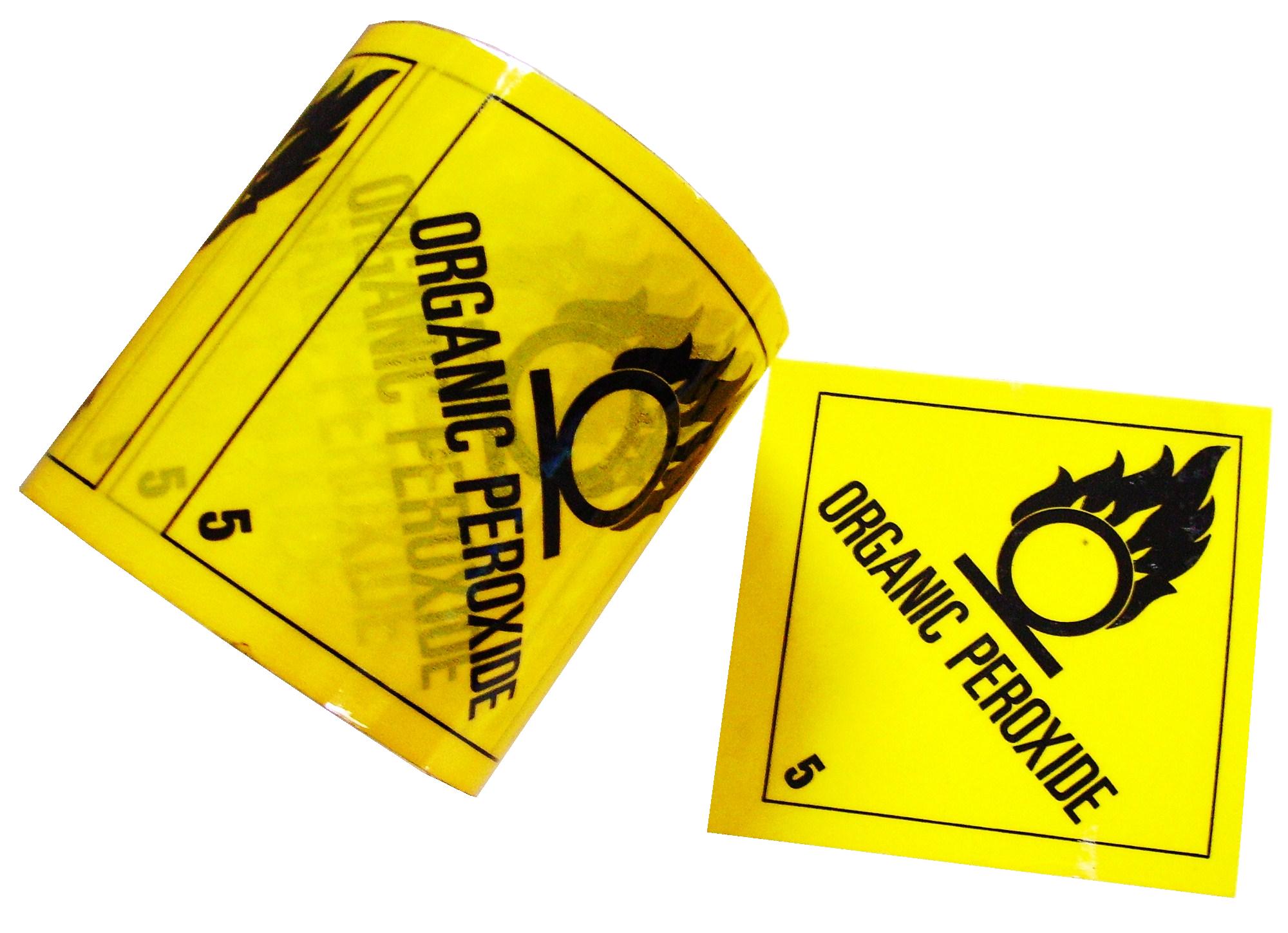 5 Organic Peroxide - Premium Hazard Labels