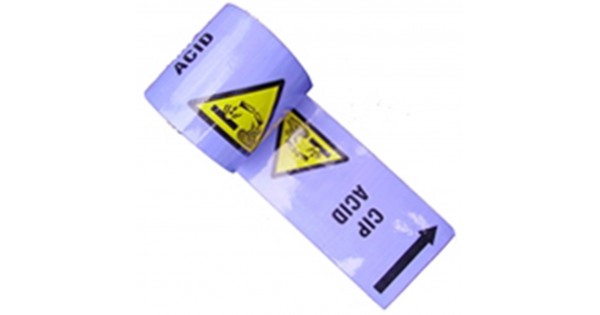 CIP ACID - Colour Printed Pipe Identification (ID) Tape- Campbell ...