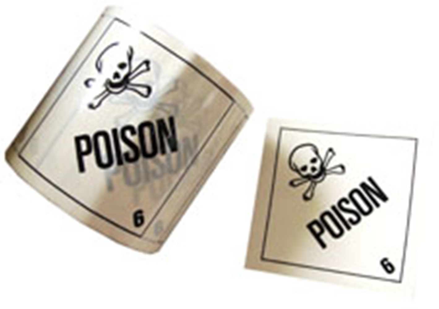 6 Poison - Premium Hazard Labels
