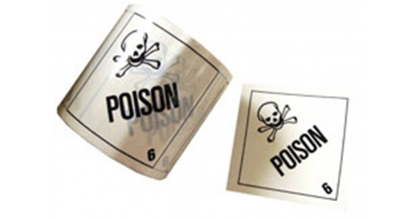 6 Poison - Premium Hazard Labels