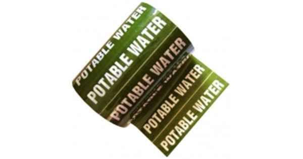 POTABLE WATER - Colour Printed Pipe Identification (ID) Tape- Campbell ...