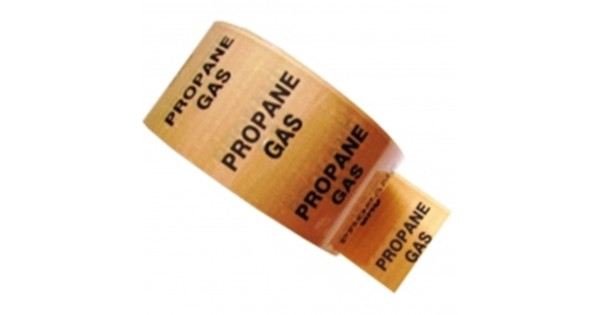 PROPANE GAS - Colour Printed Pipe Identification (ID) Tape- Campbell ...