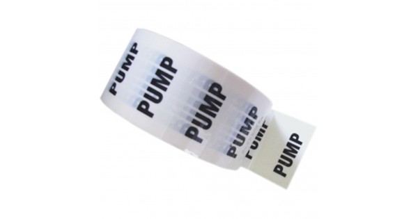 PUMP - White Printed Pipe Identification (ID) Tape- Campbell ...