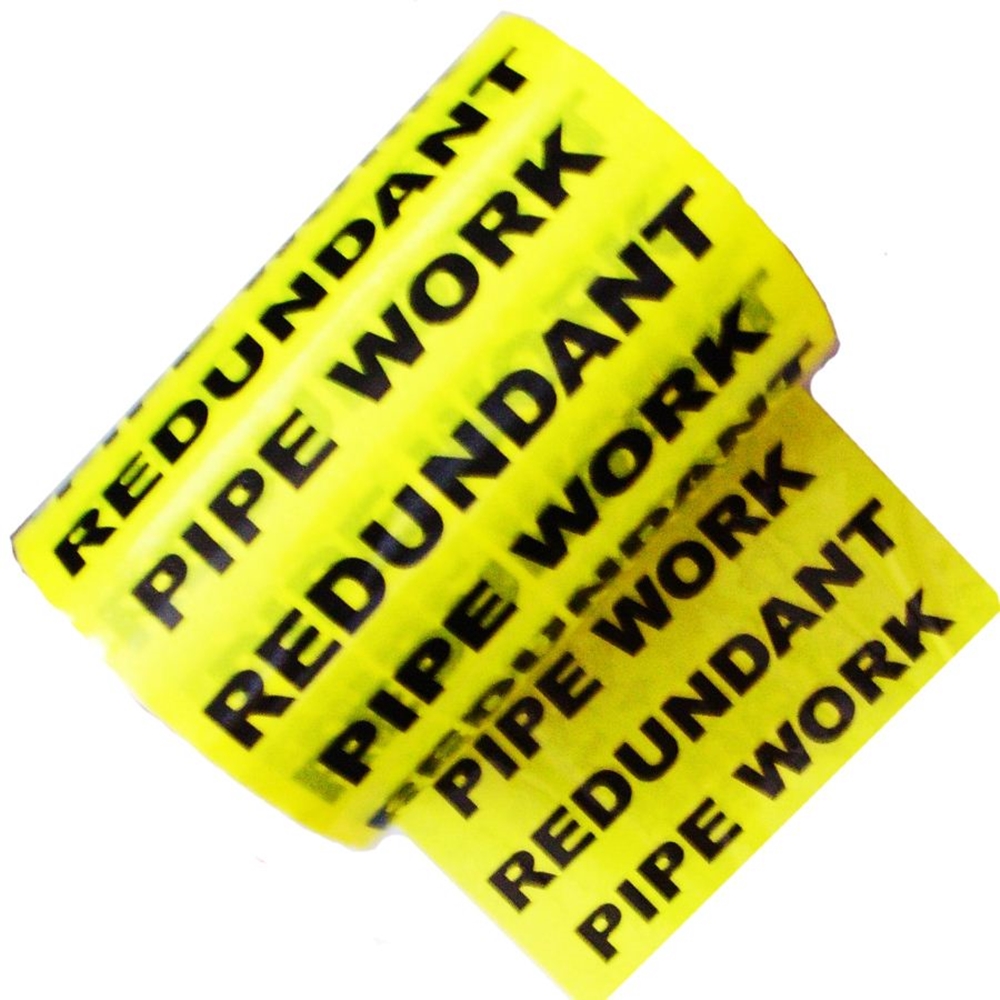 PIPE WORK REDUNDANT - Colour Printed Pipe Identification (ID) Tape ...