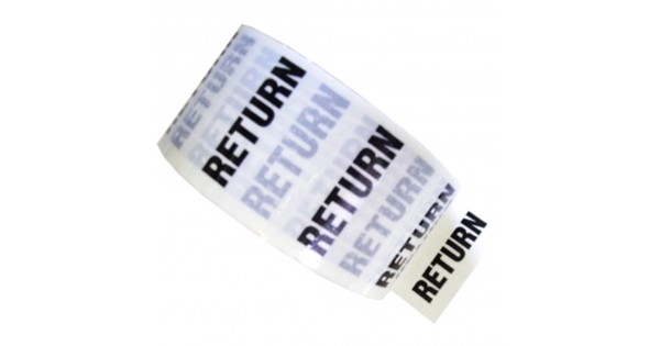 RETURN - White Printed Pipe Identification (ID) Tape- Campbell ...