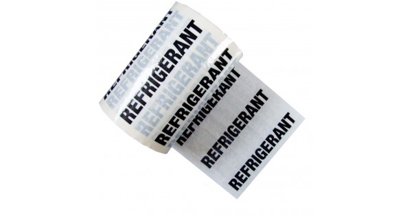 REFRIGERANT - White Printed Pipe Identification (ID) Tape- Campbell ...