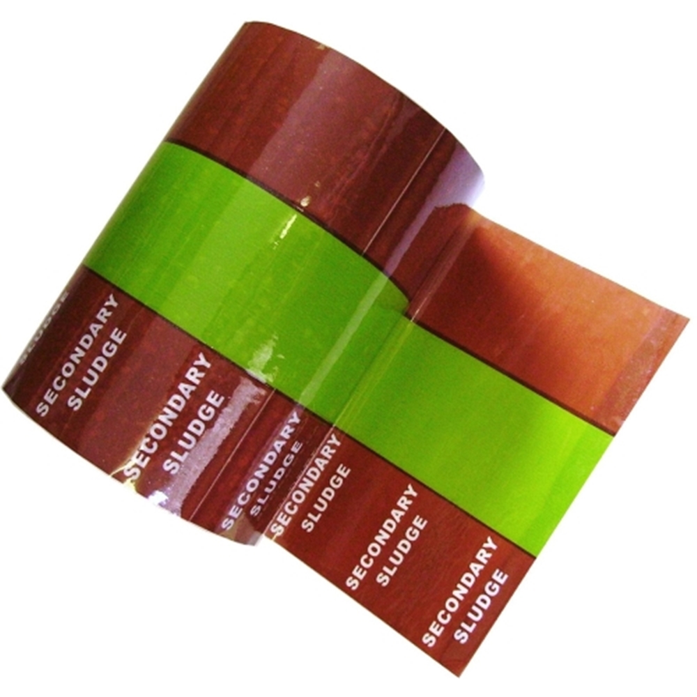 SECONDARY SLUDGE - Banded Pipe Identification ID Tape- Campbell ...