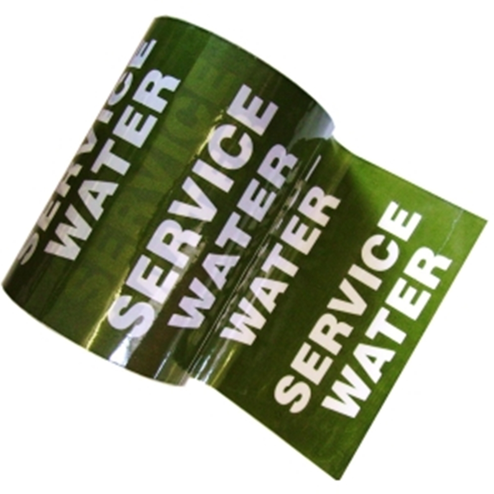 SERVICE WATER - Colour Printed Pipe Identification (ID) Tape- Campbell ...