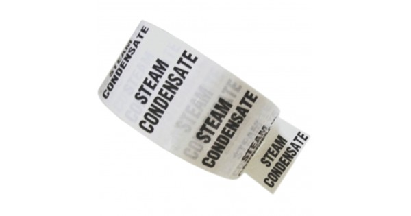 STEAM CONDENSATE - White Printed Pipe Identification (ID) Tape ...