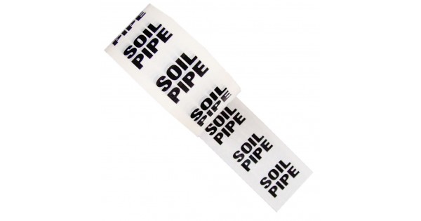 SOIL PIPE - White Printed Pipe Identification (ID) Tape- Campbell ...