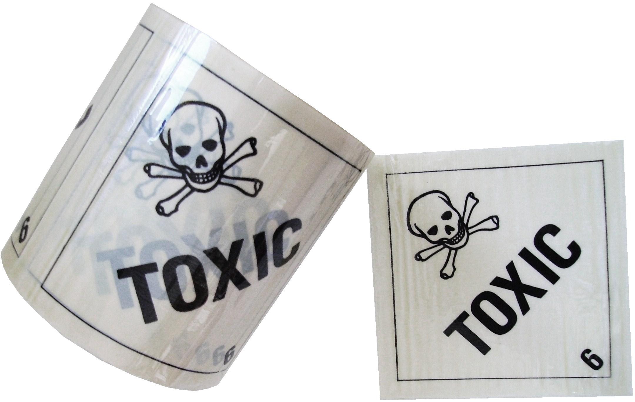 6 Toxic - Premium Hazard Labels