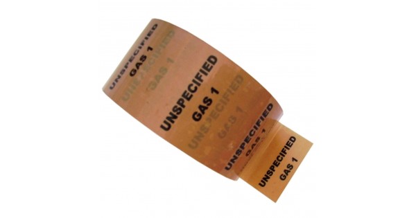 UNSPECIFIED GAS 1 - Colour Printed Pipe Identification (ID) Tape ...